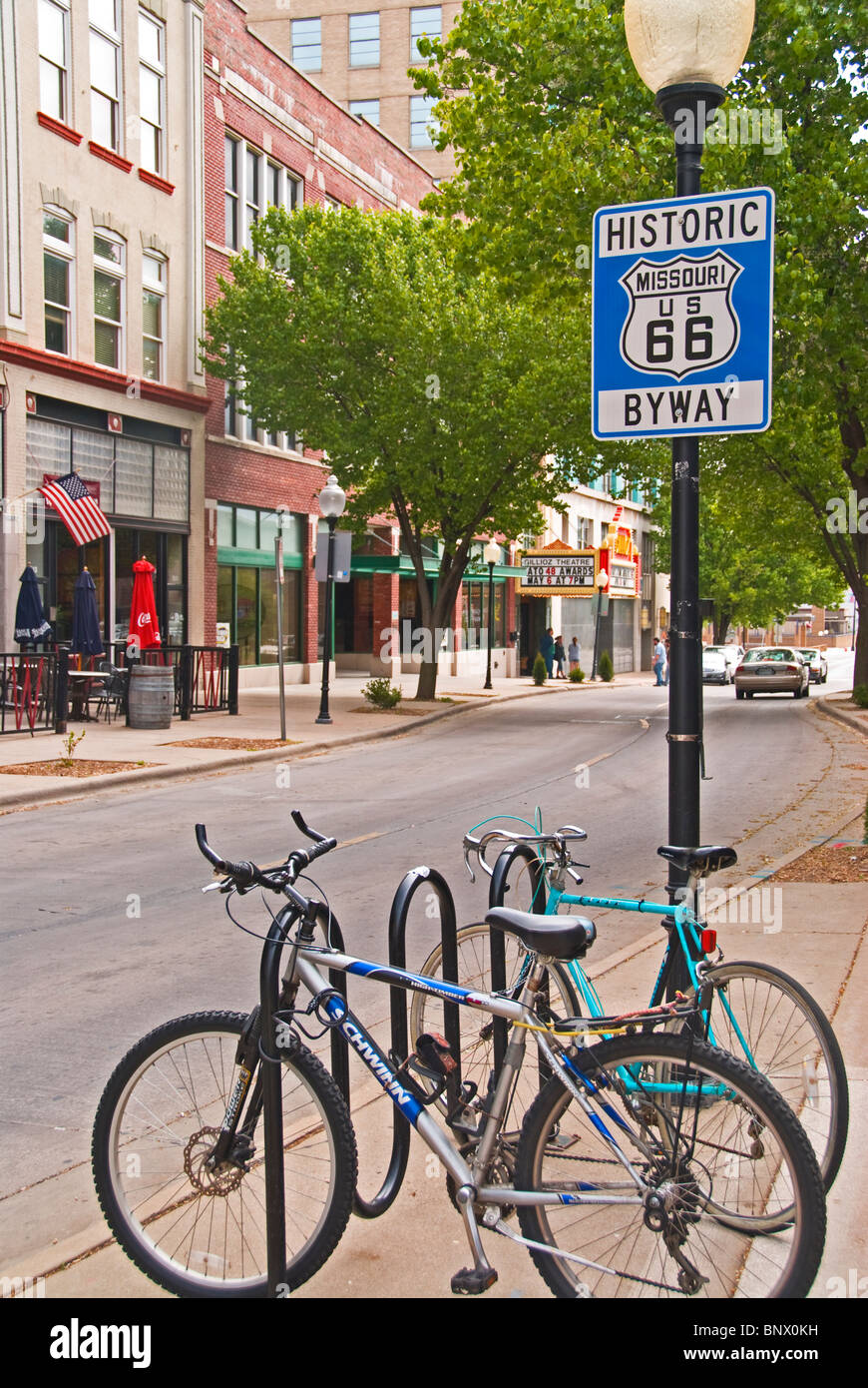 Historic U.S. Route 66 in Springfield, Missouri, on Park Central East ...