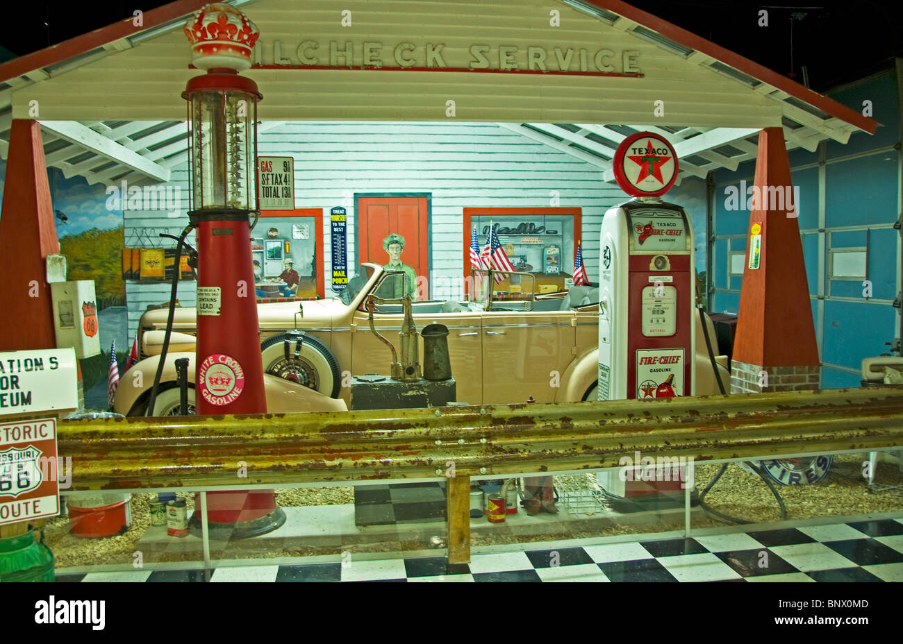 Artifacts and memorabilia in the Route 66 Museum, located in the ...