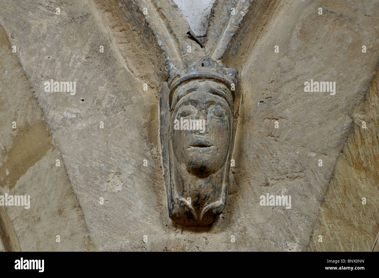 Carving of Queen Eleanor of Aquitaine in St. Lawrence`s Church ...
