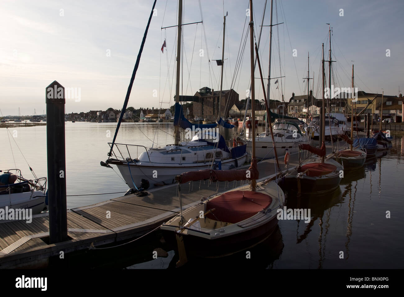 Wells-next-the-Sea harbour on the Norfolk Coast, England Stock Photo ...