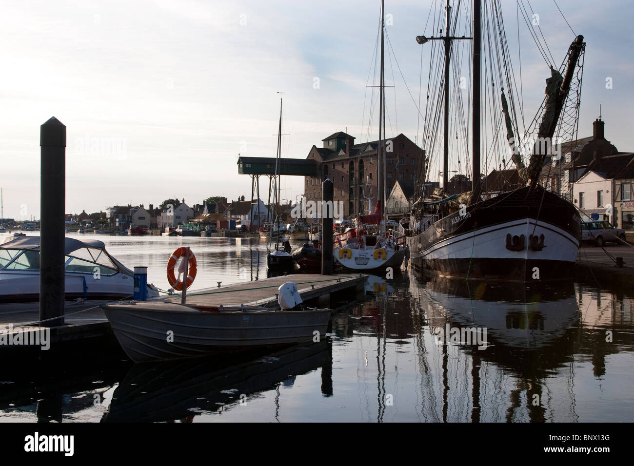 Wells-next-the-Sea harbour on the Norfolk Coast, England Stock Photo ...
