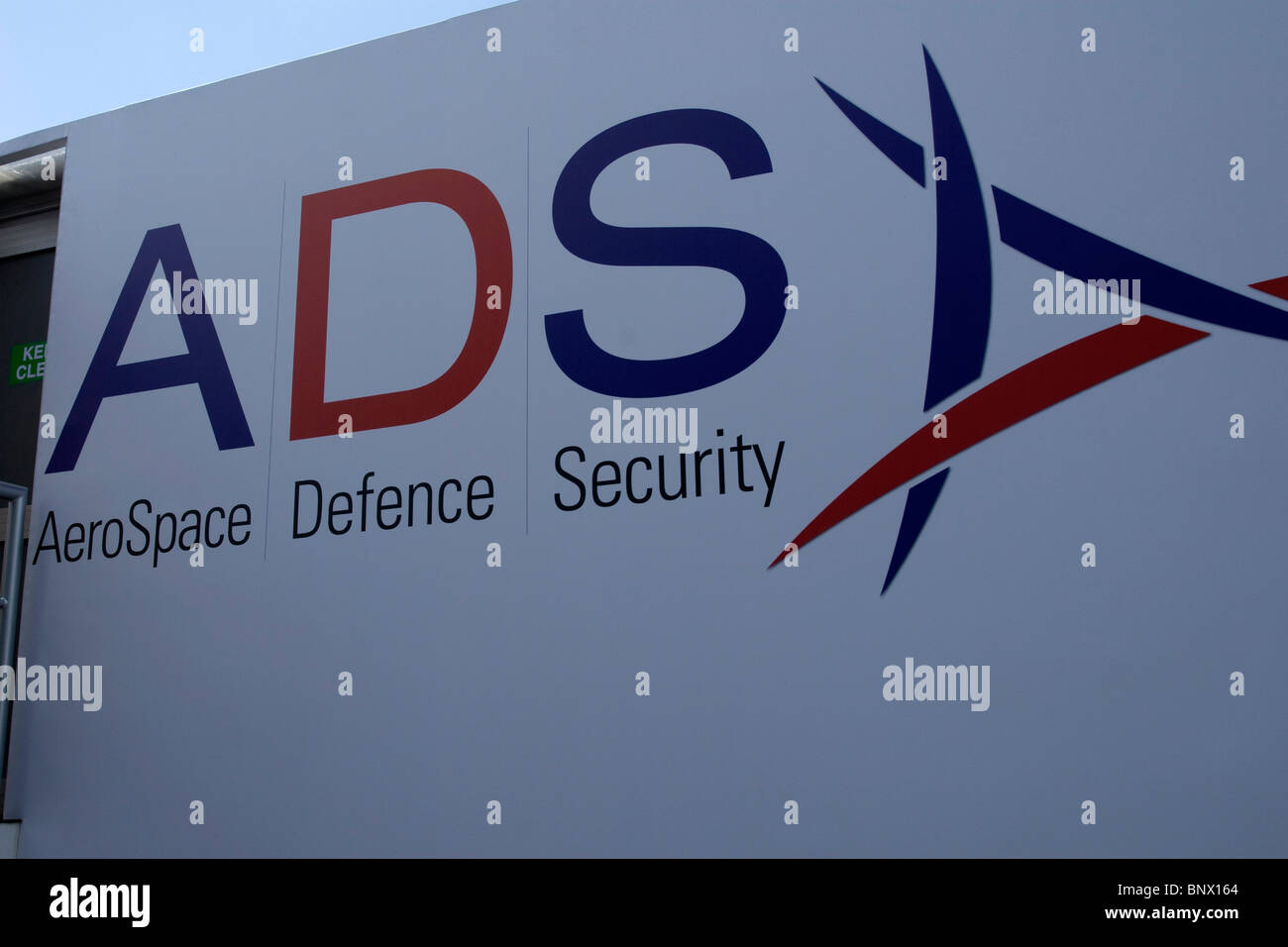 UK ADS (Aerospace Defence and Security) corporate logo at Farnborough ...