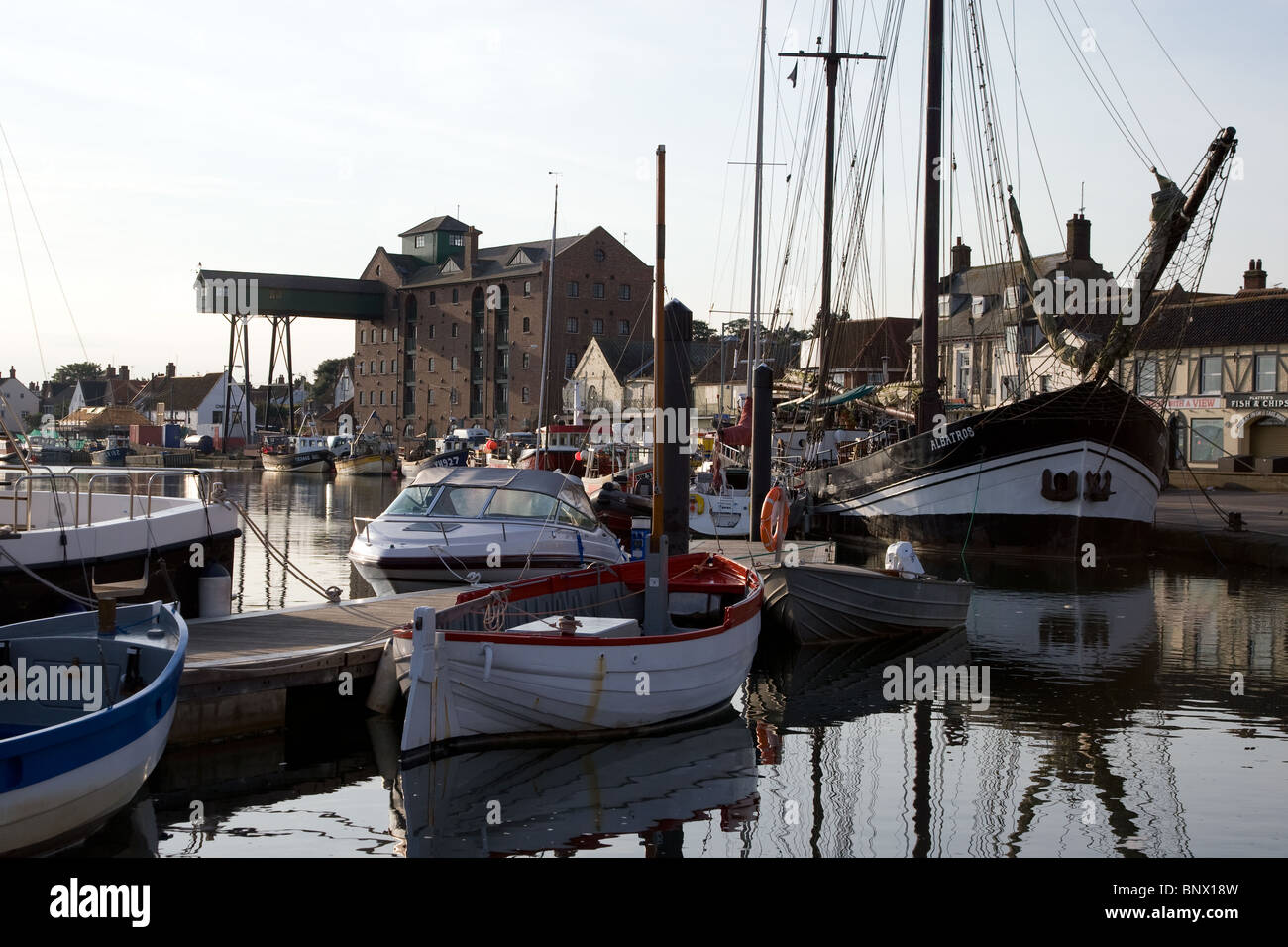 Wells-next-the-Sea harbour on the Norfolk Coast, England Stock Photo ...