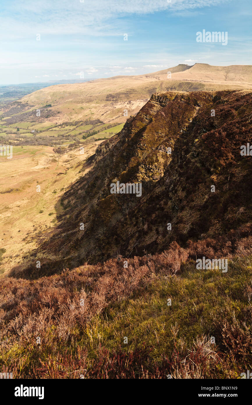 Craig Cerrig Gleisiad nature reserve in the Brecon Beacons looking ...