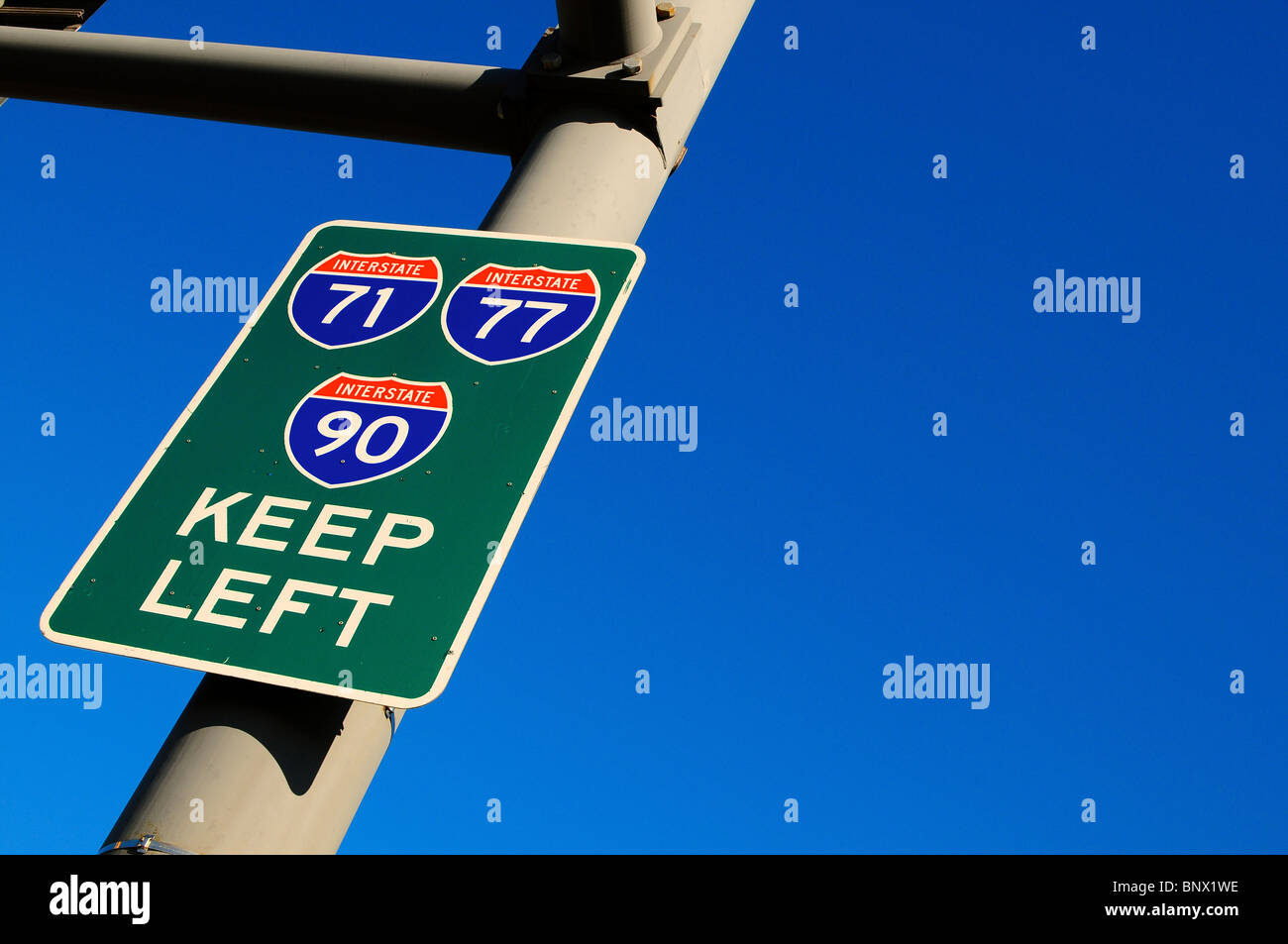Keep Left Road Sign High Resolution Stock Photography and Images - Alamy