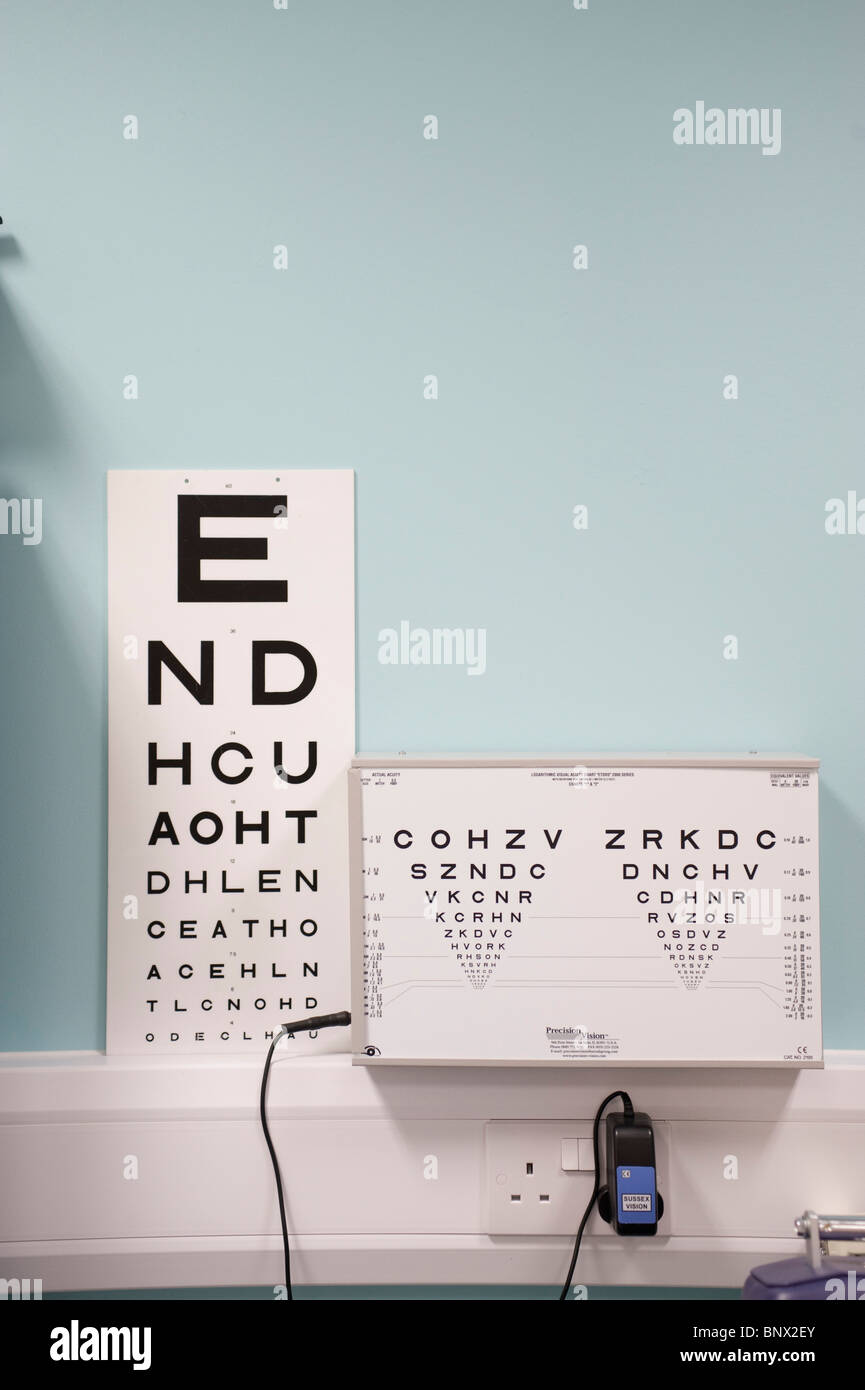 Eye test chart board hi-res stock photography and images - Alamy