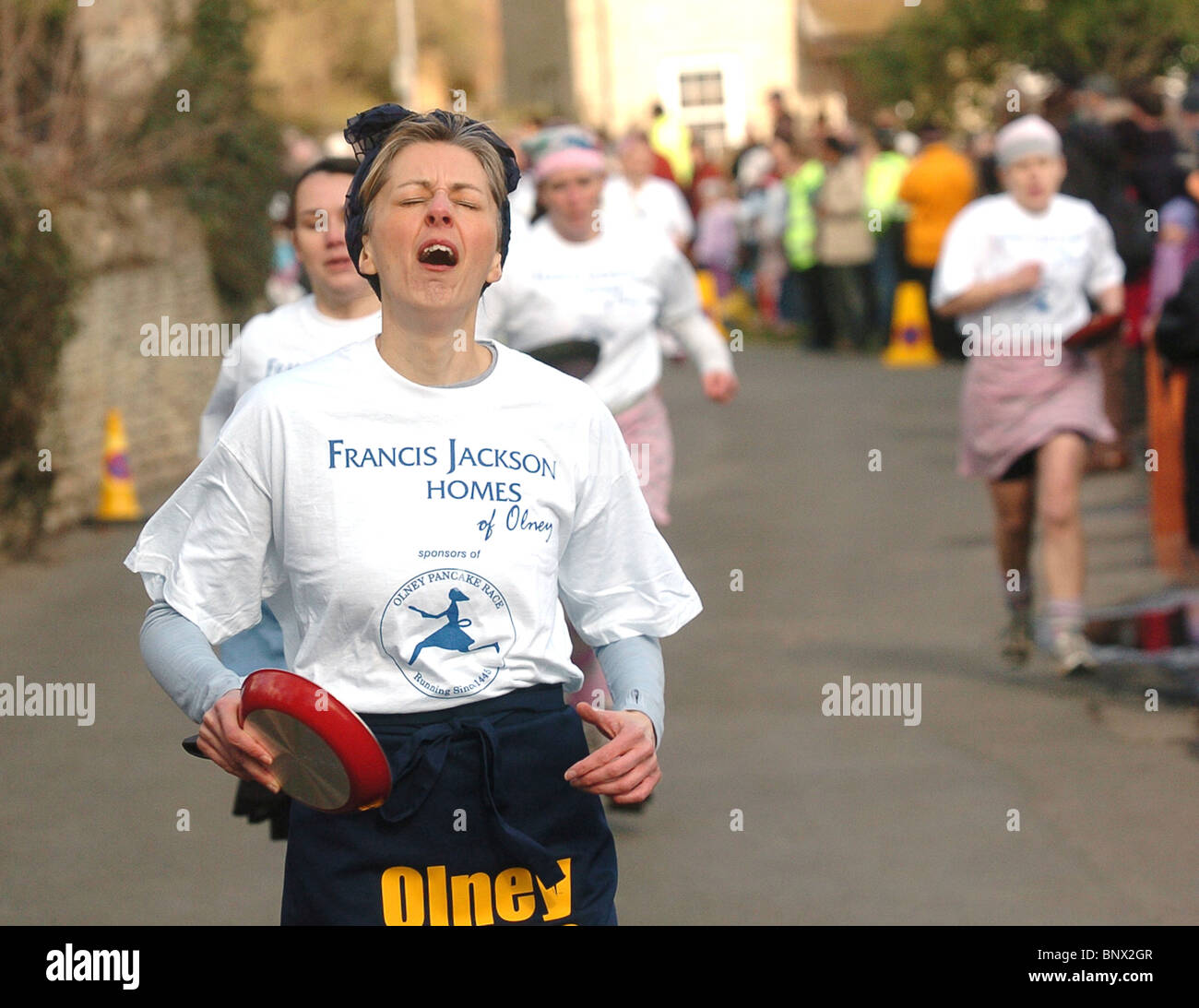 Charity pancake race hi-res stock photography and images - Alamy