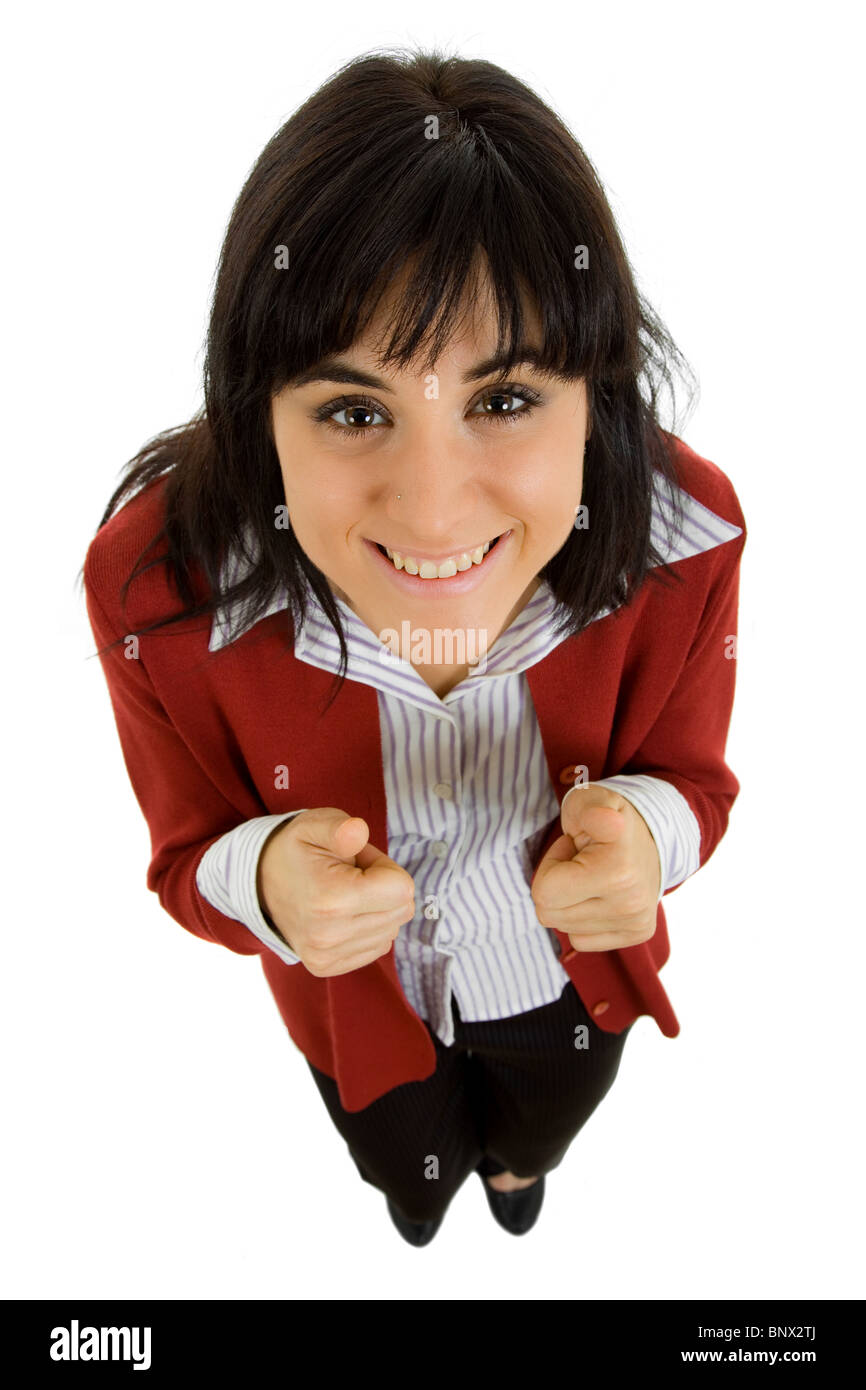 young beautiful woman full body, isolated on white Stock Photo - Alamy