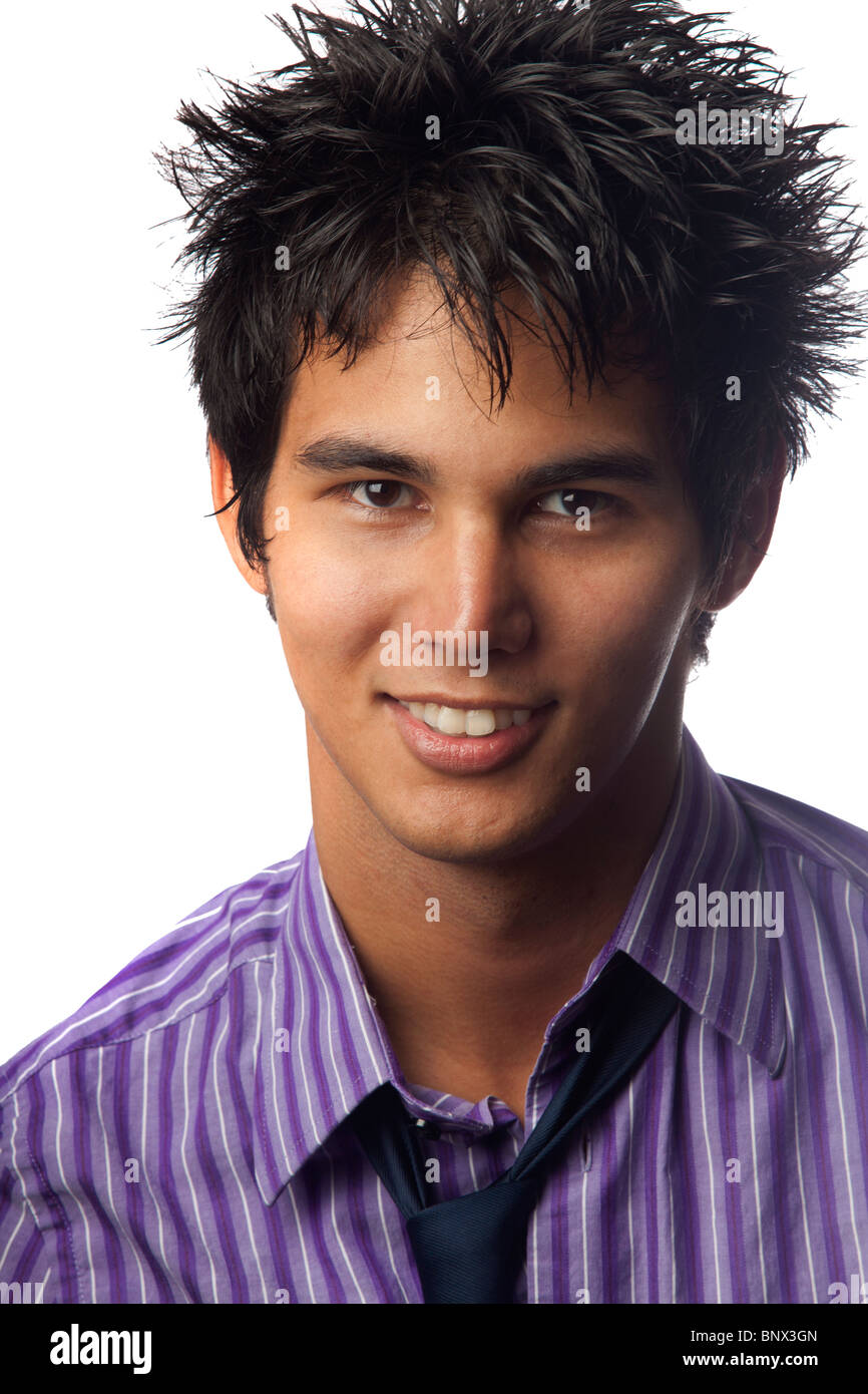 portrait of a young asian american man with his tie undone Stock Photo ...