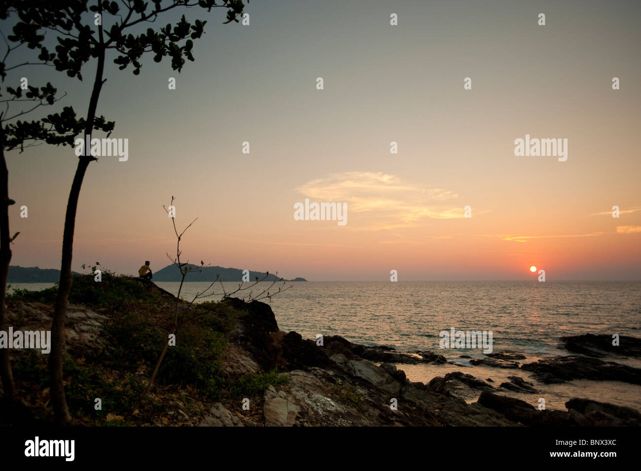 Sunset from the island of Phuket, Thailand, Asia Stock Photo - Alamy