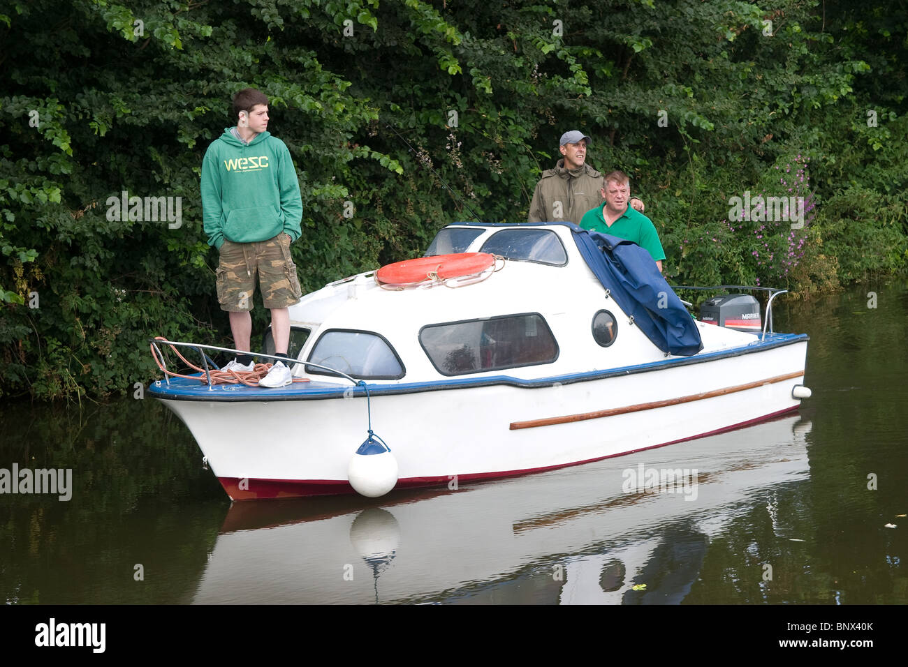 boaters river boating cruiser pleasure boat craft Stock Photo - Alamy