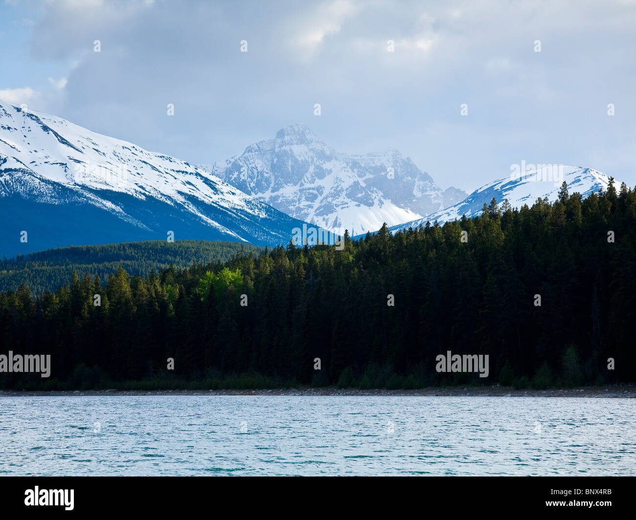 Patricia Lake looking towards the Indian Ridge and Roche Noire Jasper ...