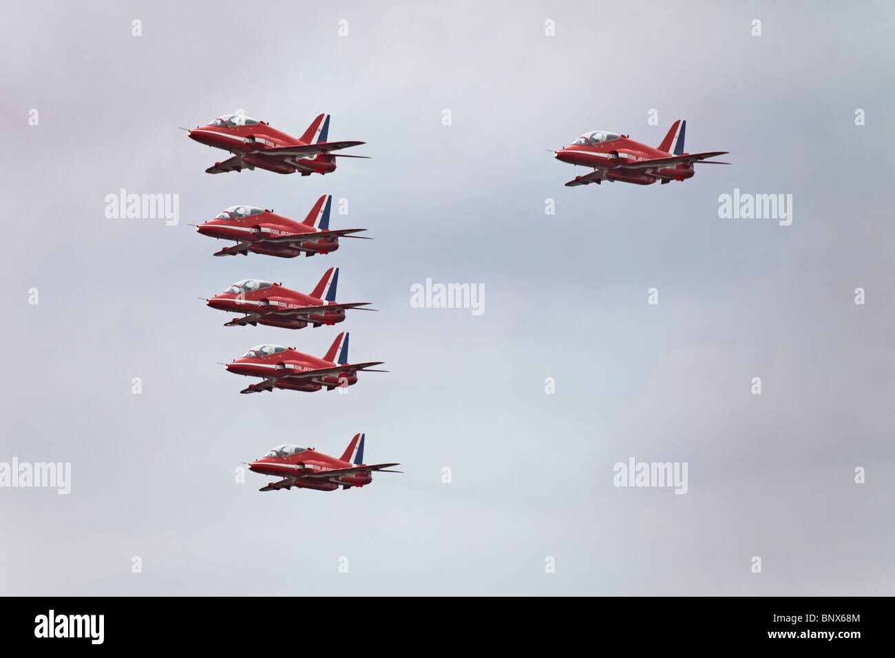 Farnborough RAF Red Arrows Hawk display team Stock Photo - Alamy