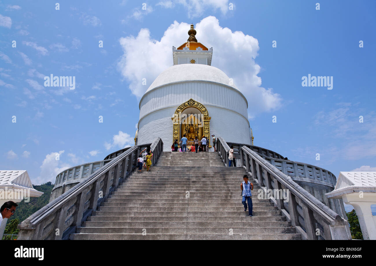Nepal - Pokhara - the World Peace Pagoda Stock Photo - Alamy