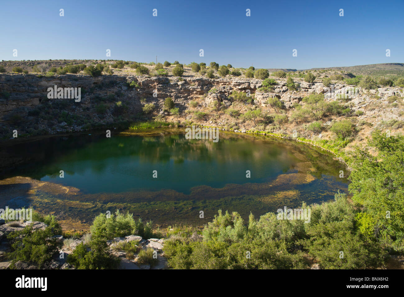 Verde Valley, Arizona, USA - Montezuma's Well national park area. The ...