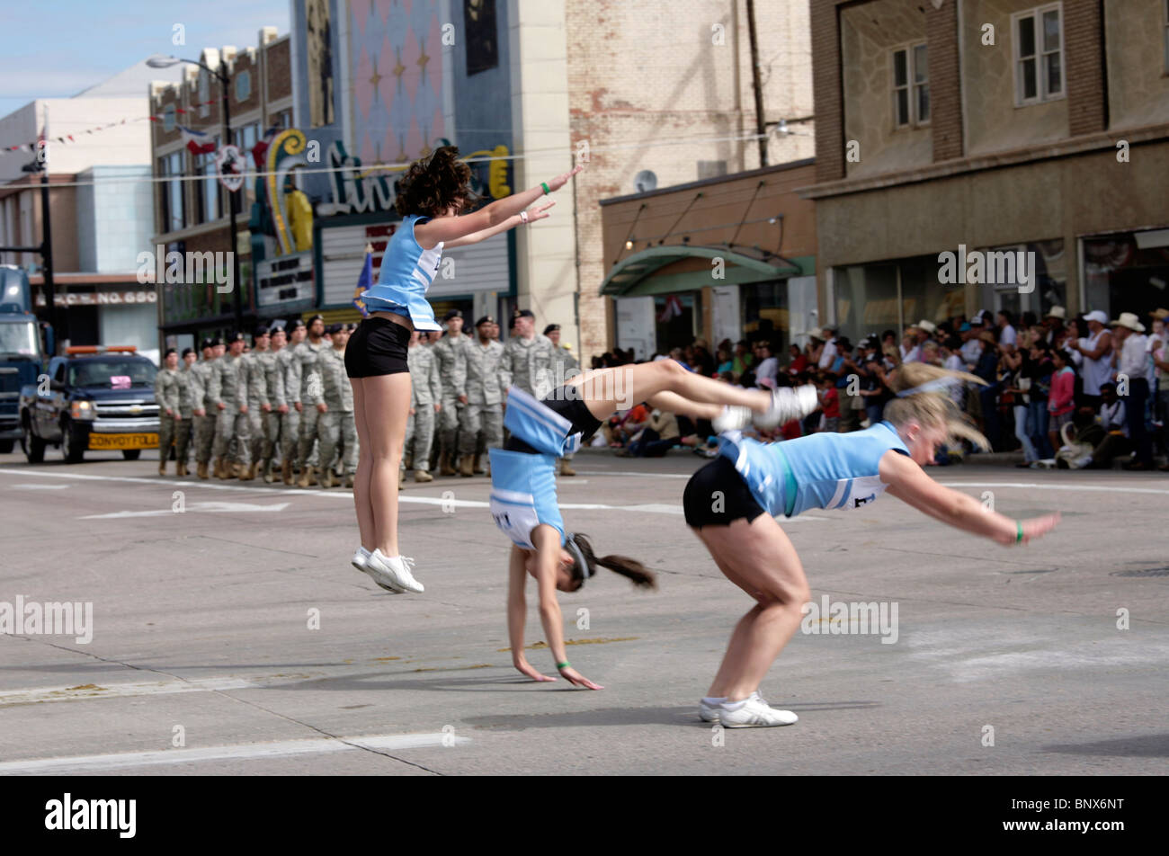 Parade in downtown Cheyenne, Wyoming, during the Frontier Days annual ...