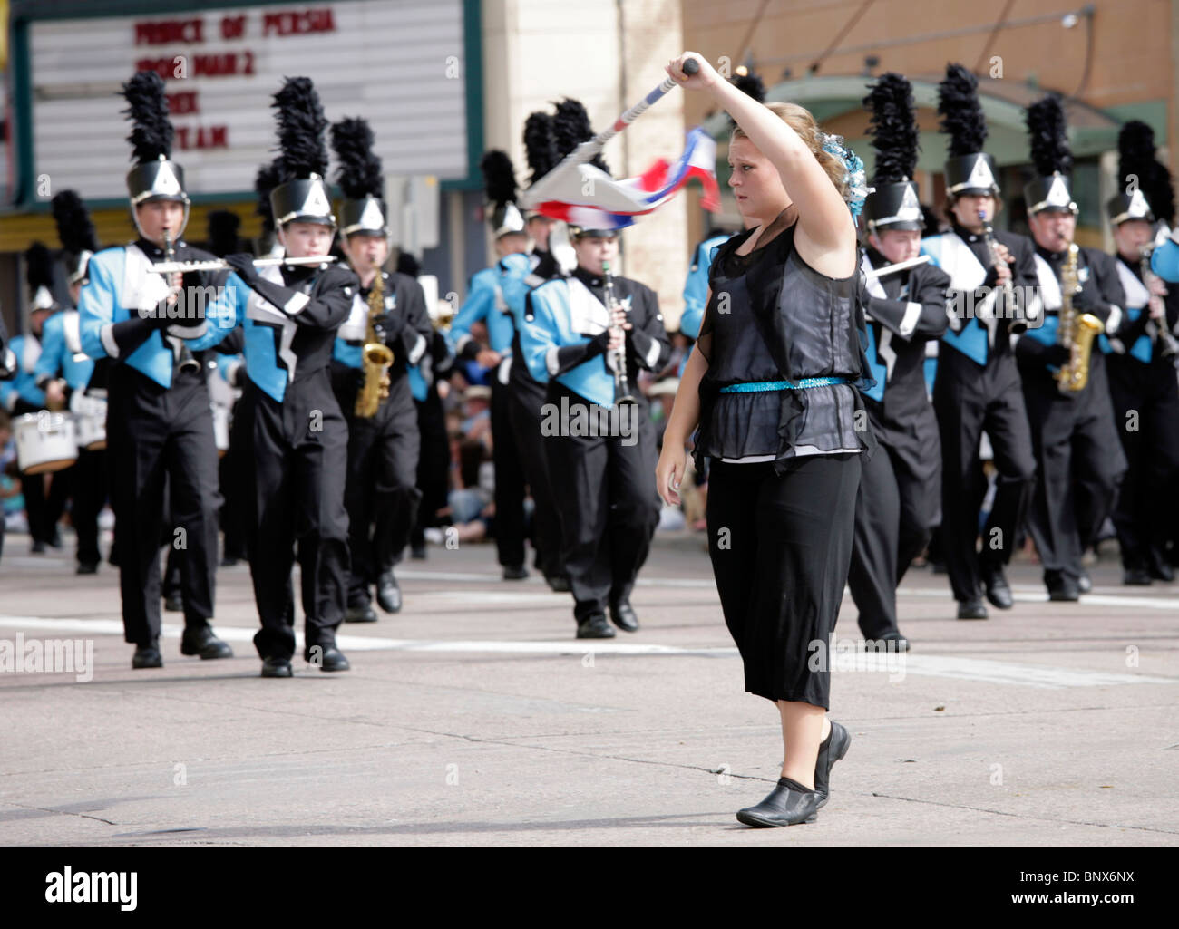 Parade in downtown Cheyenne, Wyoming, during the Frontier Days annual ...