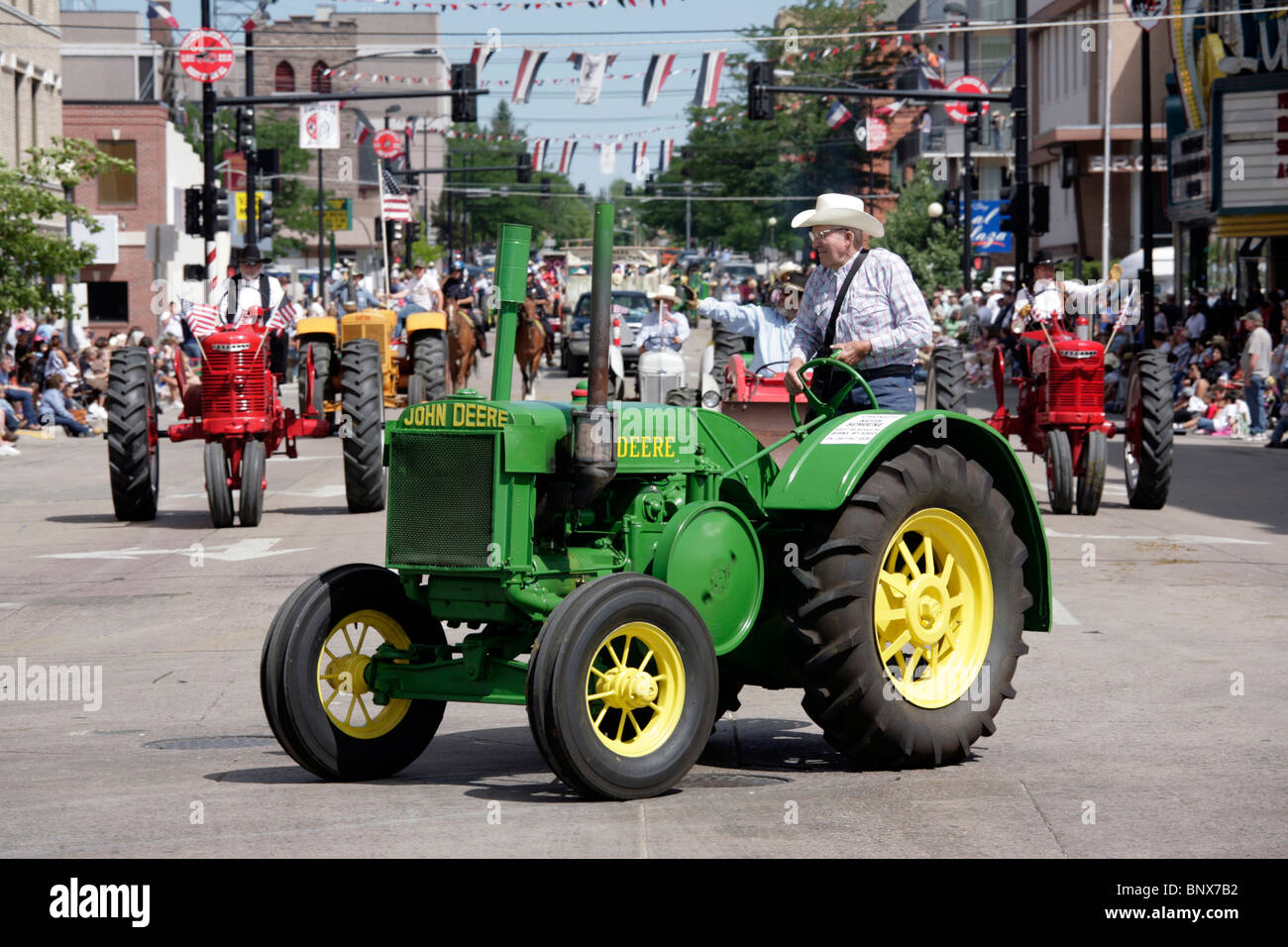 Parade in downtown Cheyenne, Wyoming, during the Frontier Days annual ...