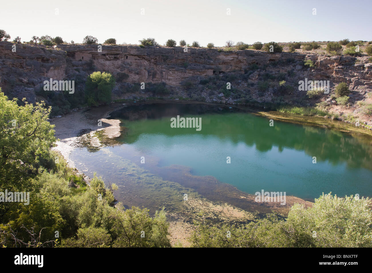 Verde Valley, Arizona, USA - Montezuma's Well national park area. The ...