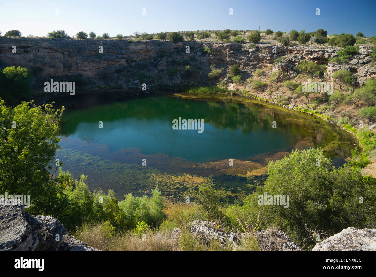 Verde Valley, Arizona, USA - Montezuma's Well national park area. The ...