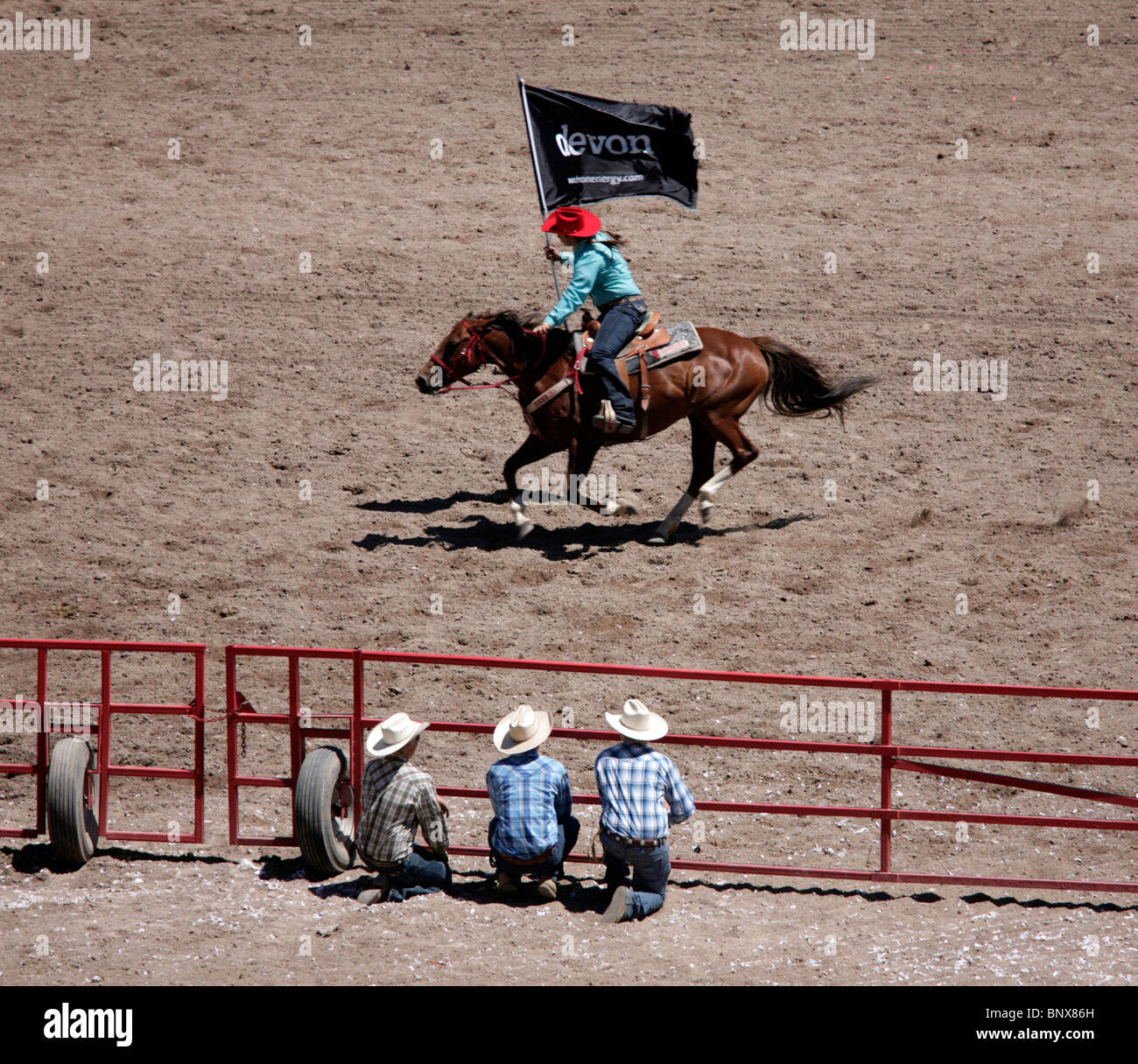 Entertainment during the rodeo taking place in Cheyenne, Wyoming ...