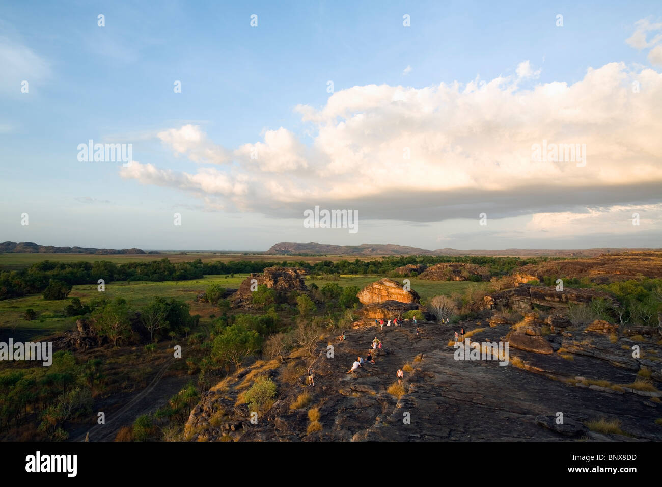The Nadab lookout at Ubirr, overlooking the Nadab floodplain. Kakadu National Park, Northern ...