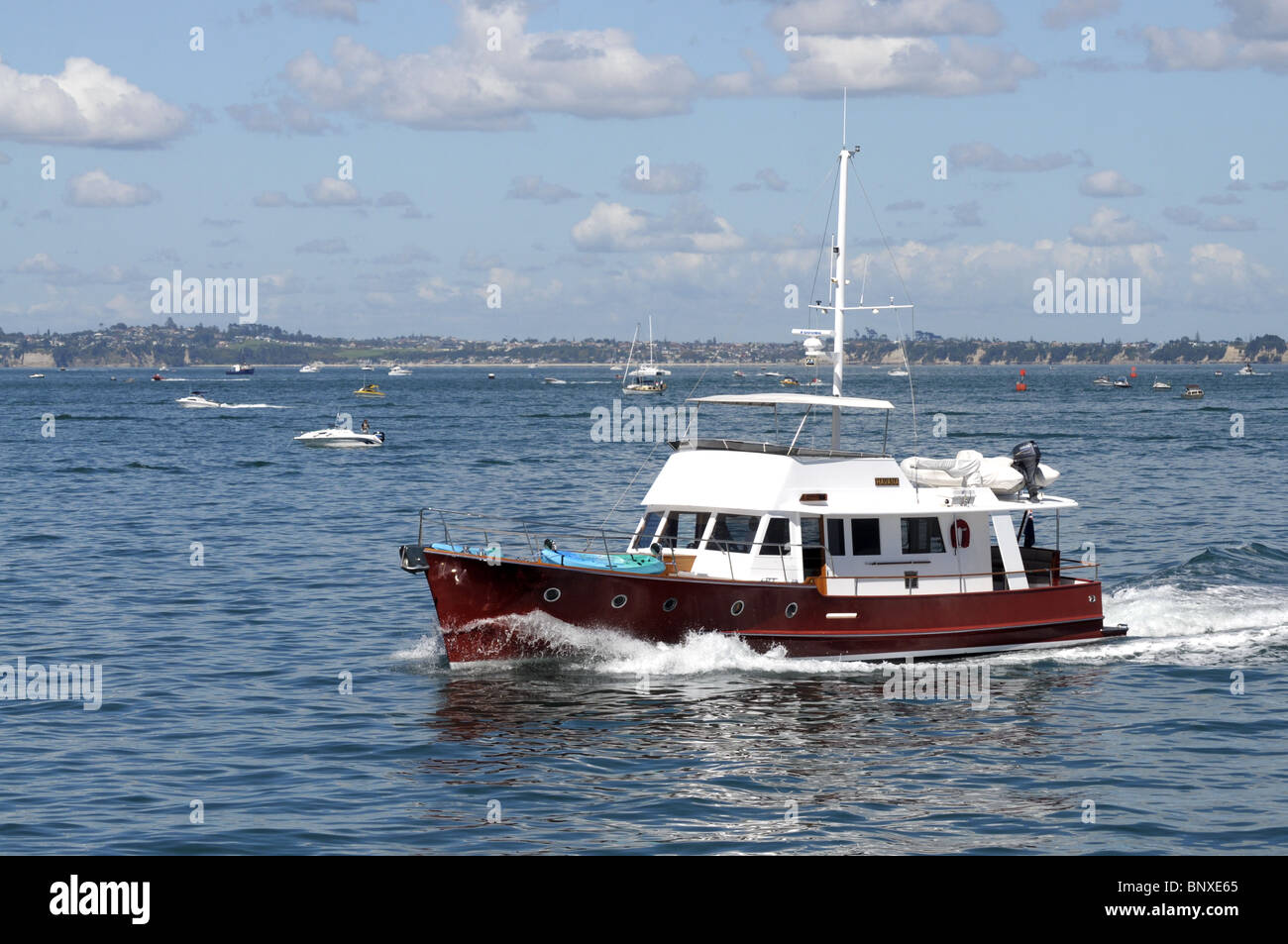 Pleasure Boat In Auckland New Zealand Stock Photo - Alamy
