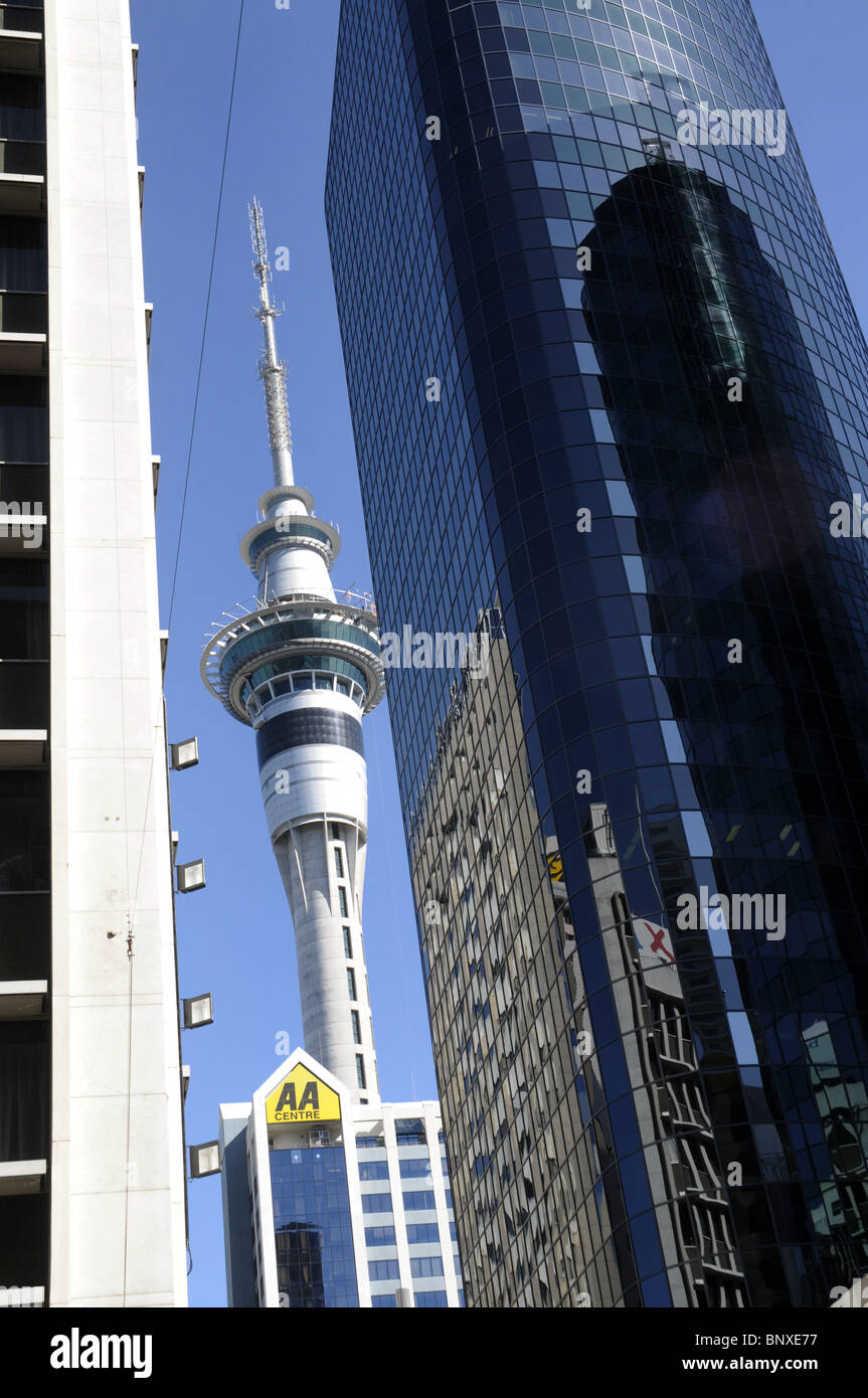 The Skytower And Other City Buildings In Auckland New Zealand Stock ...
