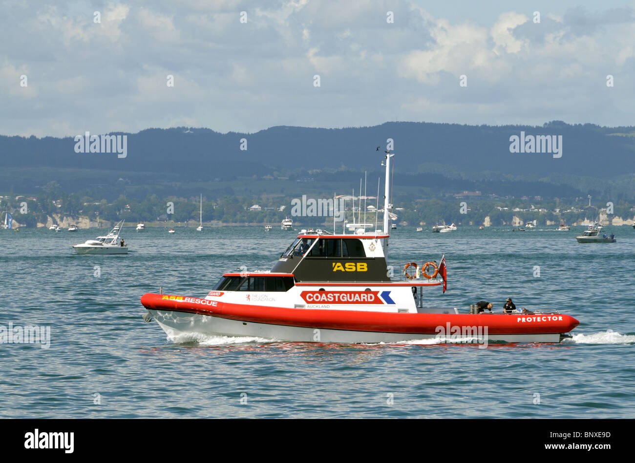 Coastguard Boat In Auckland New Zealand Stock Photo - Alamy