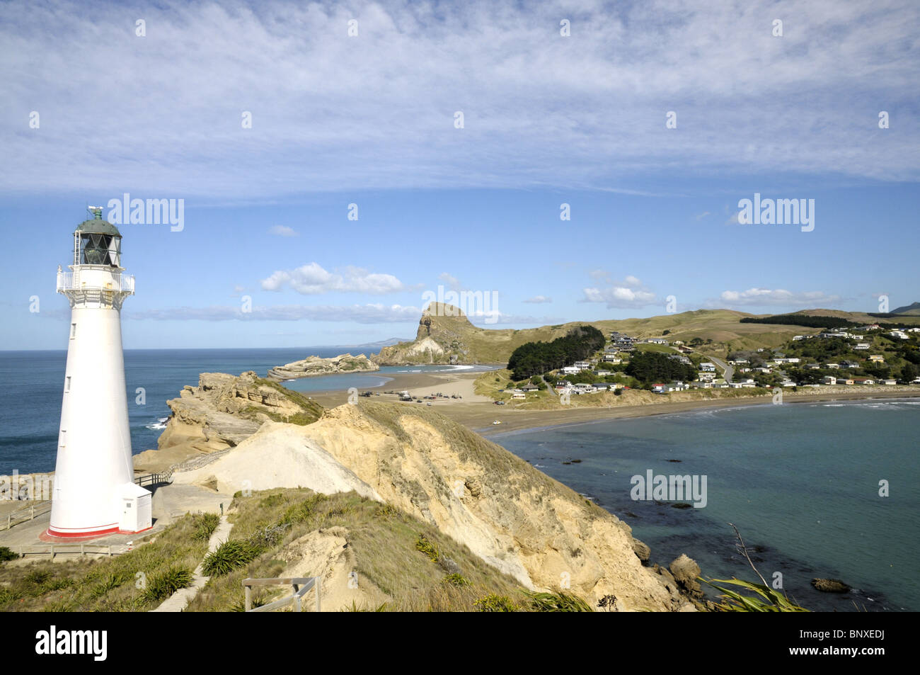 Lighthouse At Castlepoint New Zealand Stock Photo - Alamy