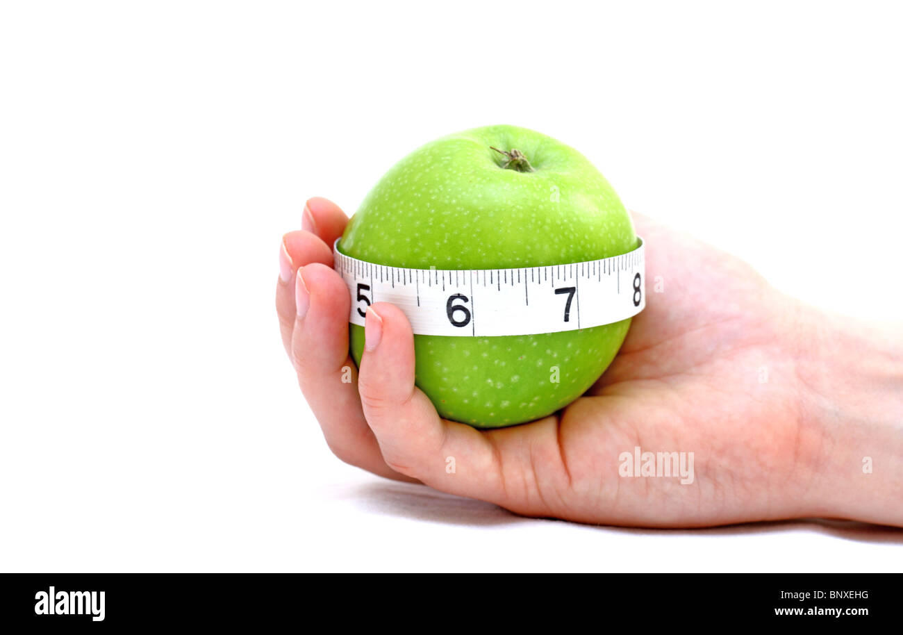 Apple on a Palm Stock Photo - Alamy