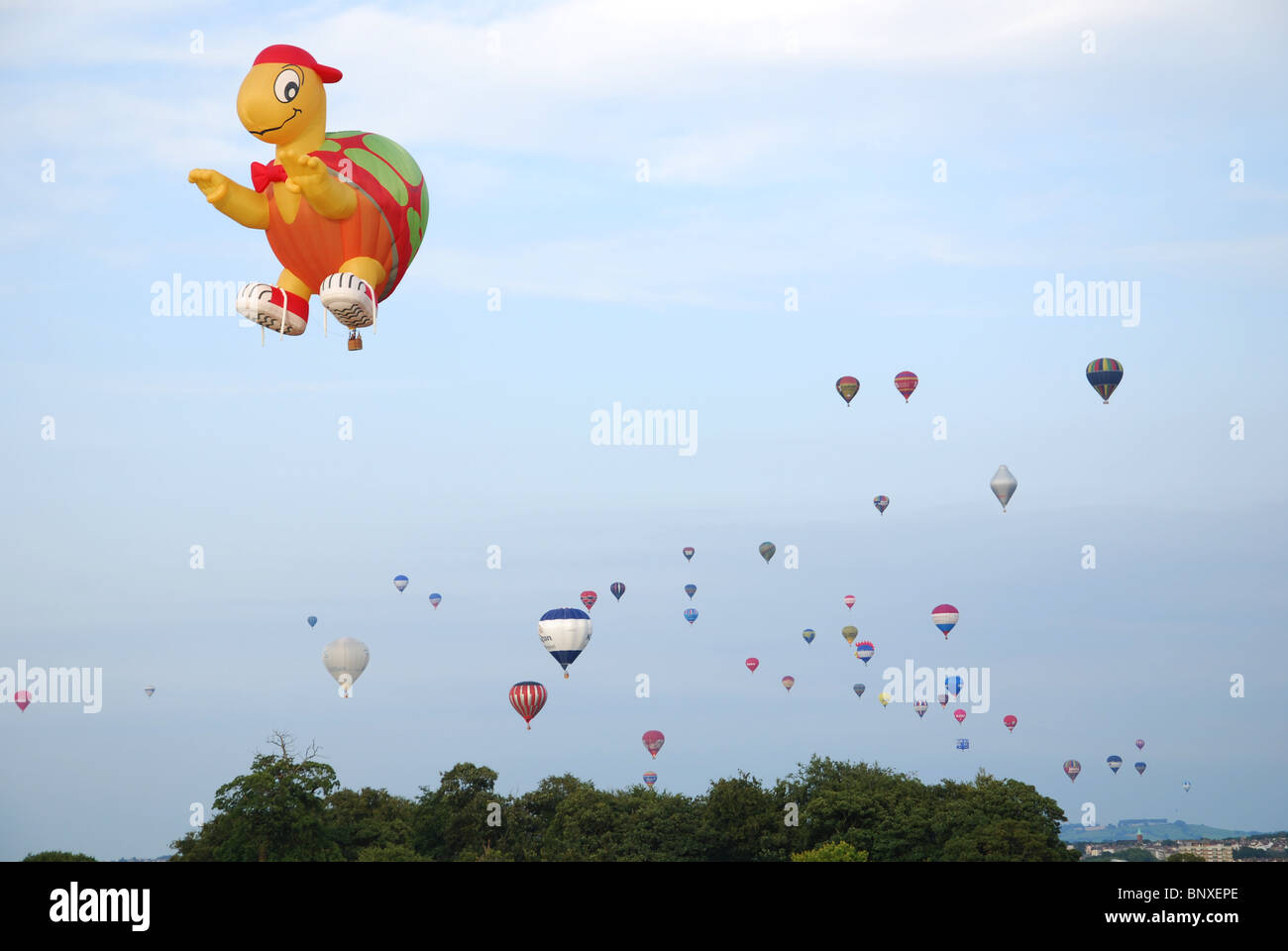 Colourful hot air balloons on Sunday 9 August at Bristol Balloon Fiesta ...