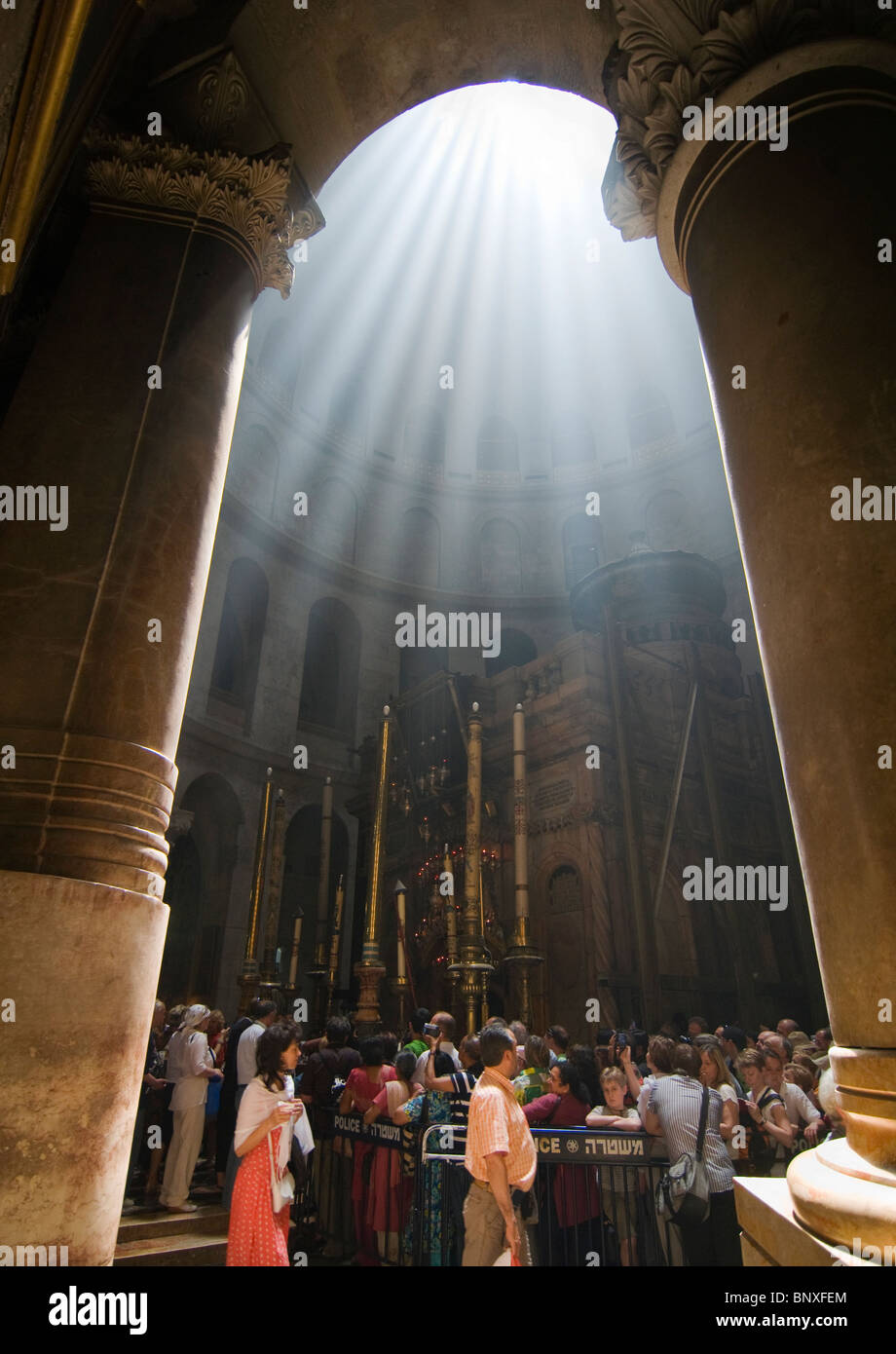 surreal rays of light flood the Church of the Holy Sepulchre in ...