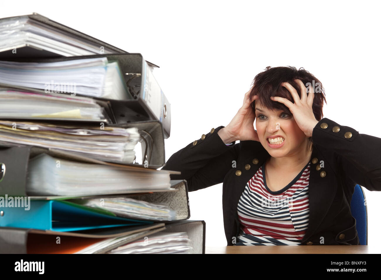 Stressed out worker hi-res stock photography and images - Alamy