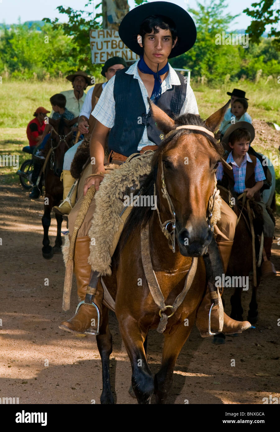 Participant in the annual festival Patria Gaucha in Tacuarembo Uruguay ...