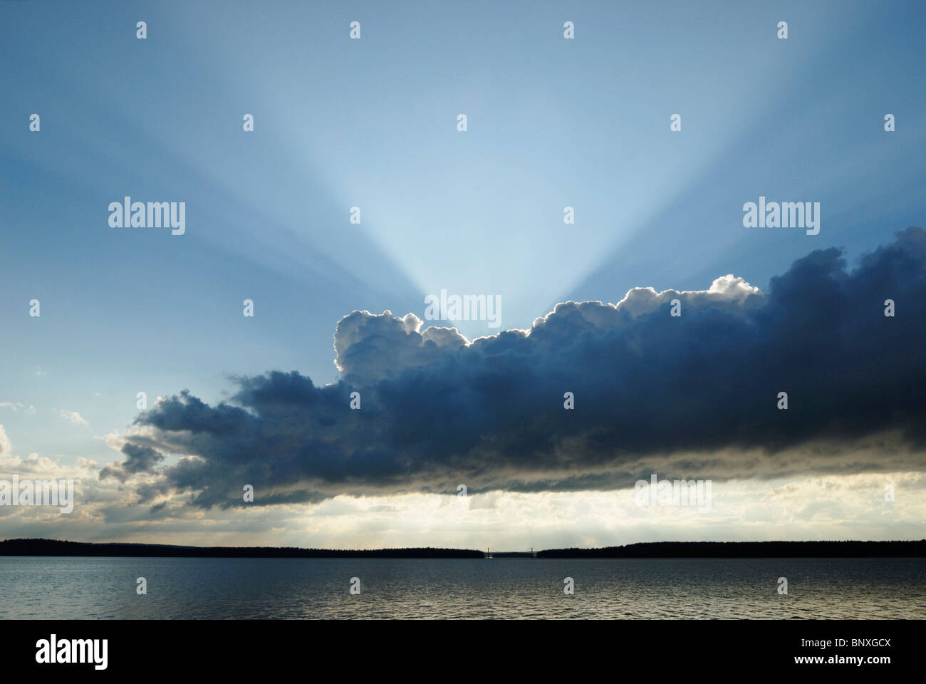Rays of light above clouds Stock Photo - Alamy