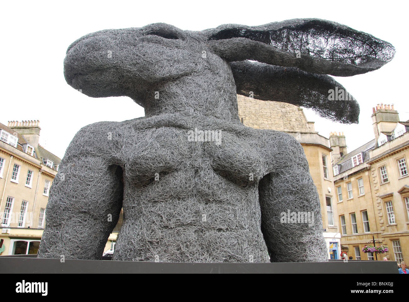 Lady Hare, contemporary art by Sophie Ryder in Bath town center UK ...