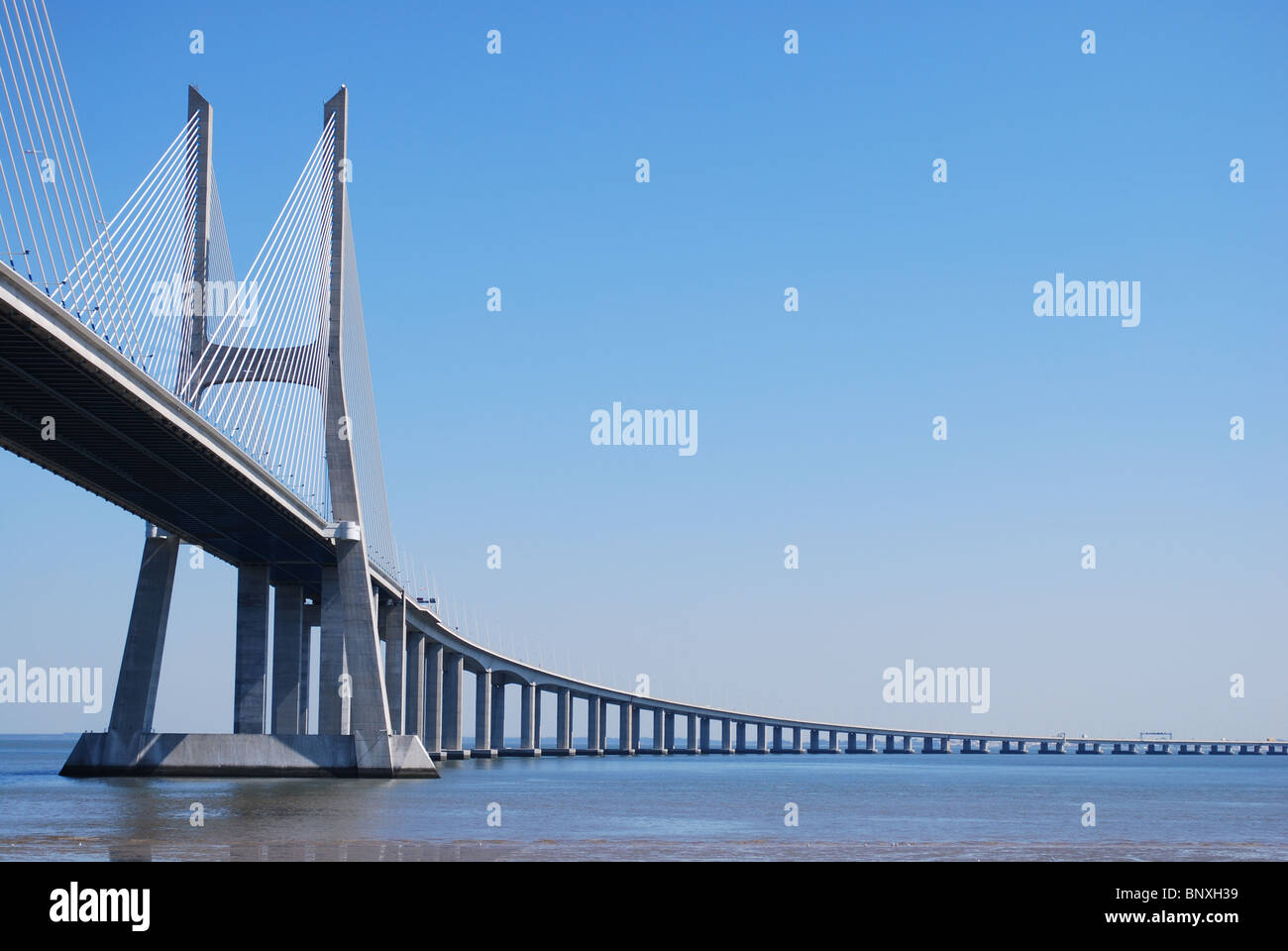 Vasco da Gama Bridge in Lisbon, Portugal Stock Photo - Alamy