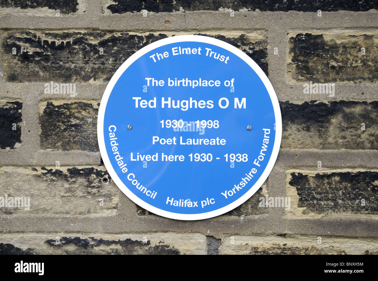 The Birthplace Of The Poet Ted Hughes In Mytholmroyd, Yorkshire Stock ...
