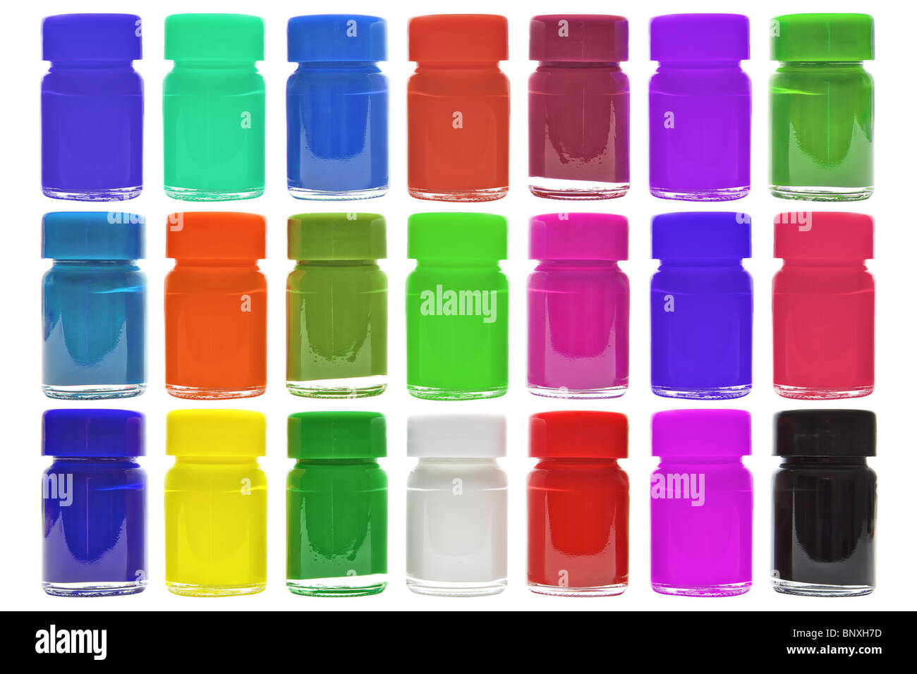 Cans with bright colors, on white ( clean ) background Stock Photo - Alamy