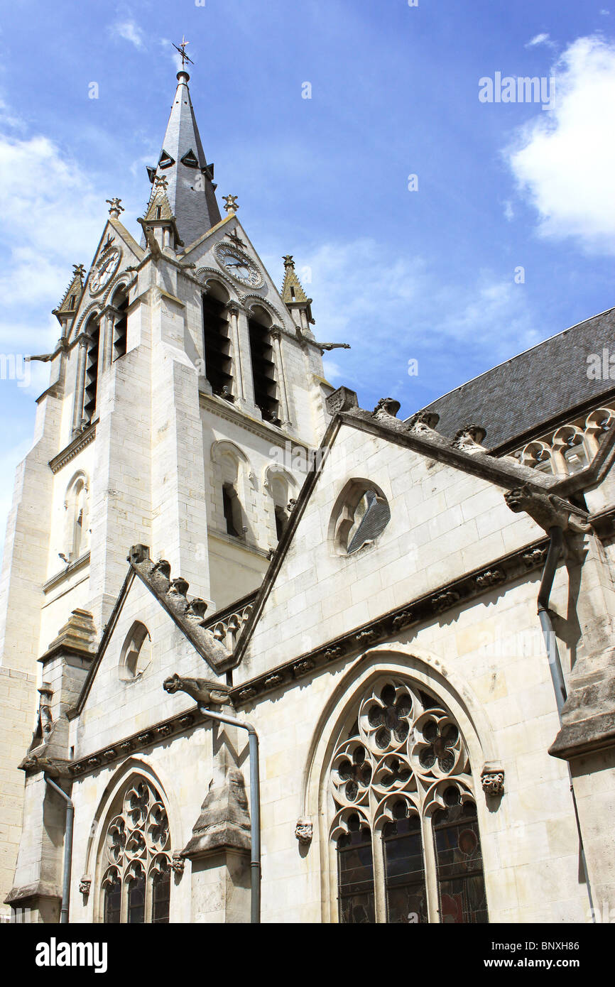 photograph of the steeple of the church holy-madeleine of Montargis ...