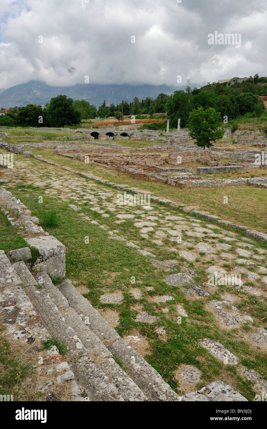Alba Fucens. Abruzzo. Italy. Roman remains of Alba Fucens Stock Photo ...