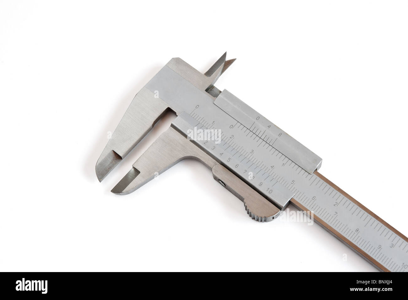detail of calliper isolated on white background with clipping path ...