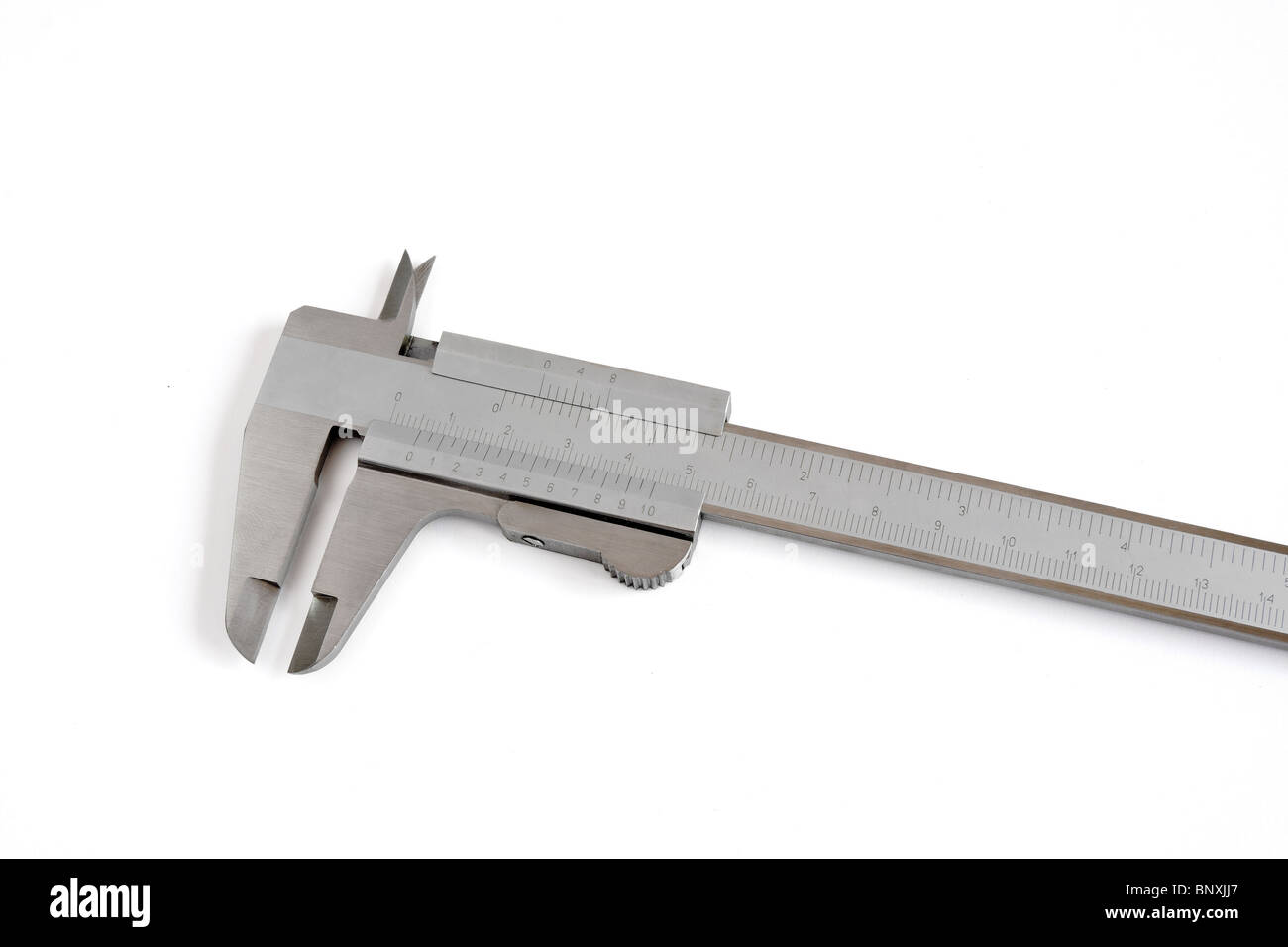 detail of calliper isolated on white background with clipping path ...