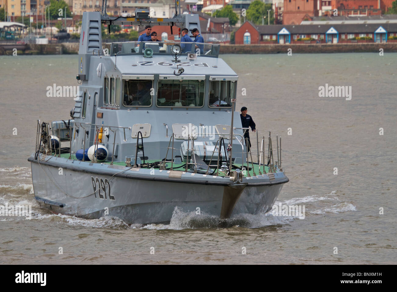 Coastal training vessel HMS CHARGER entering Canning Dock, Liverpool ...