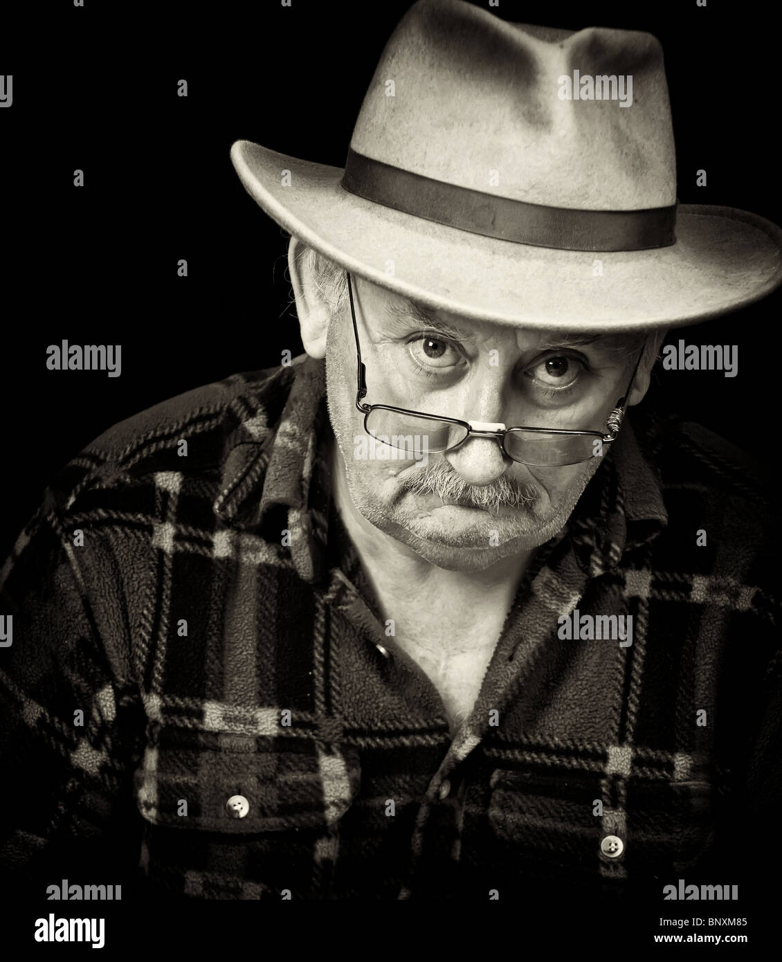 Grumpy man black and white hi-res stock photography and images - Alamy
