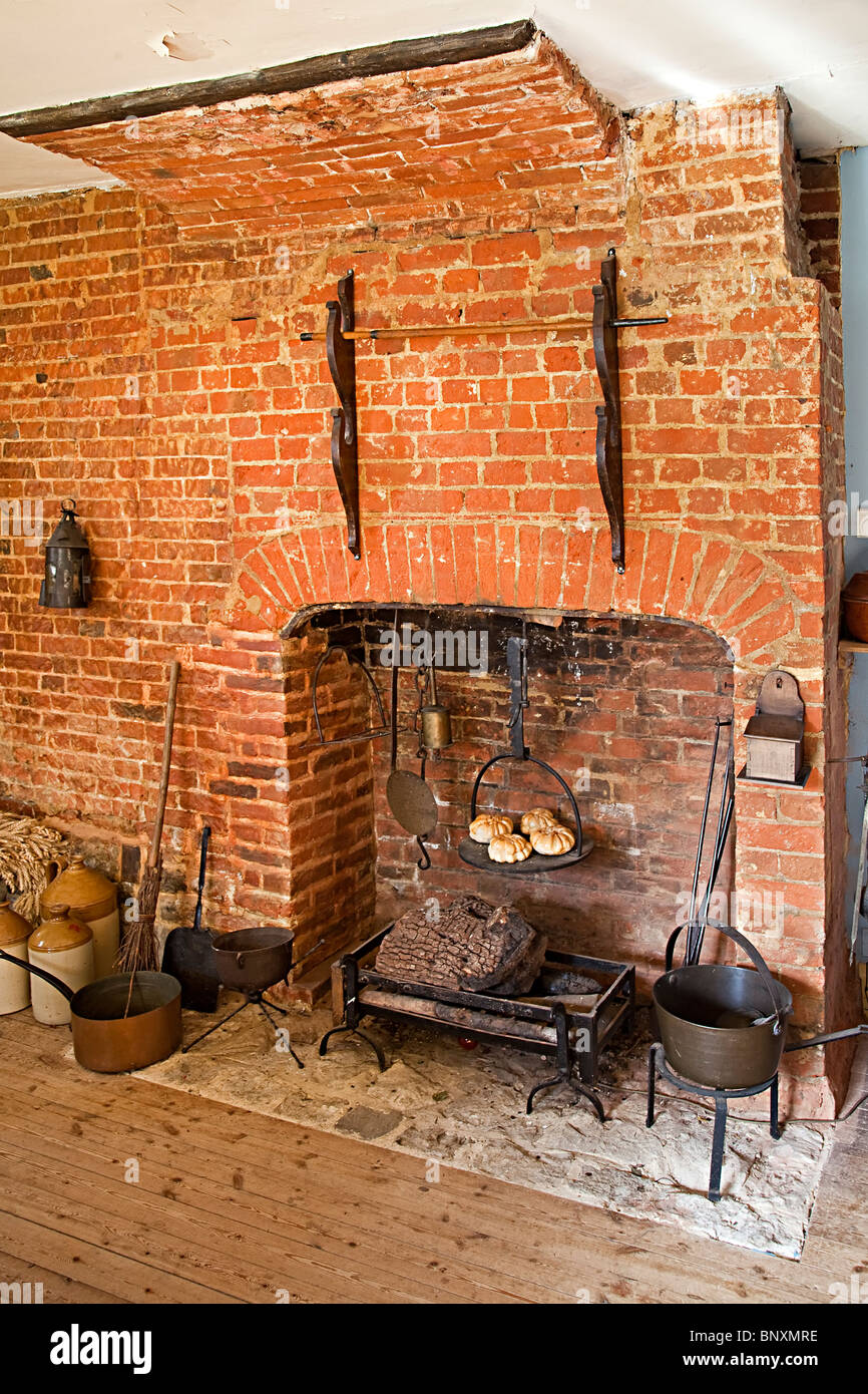 Antique Brick Fireplace