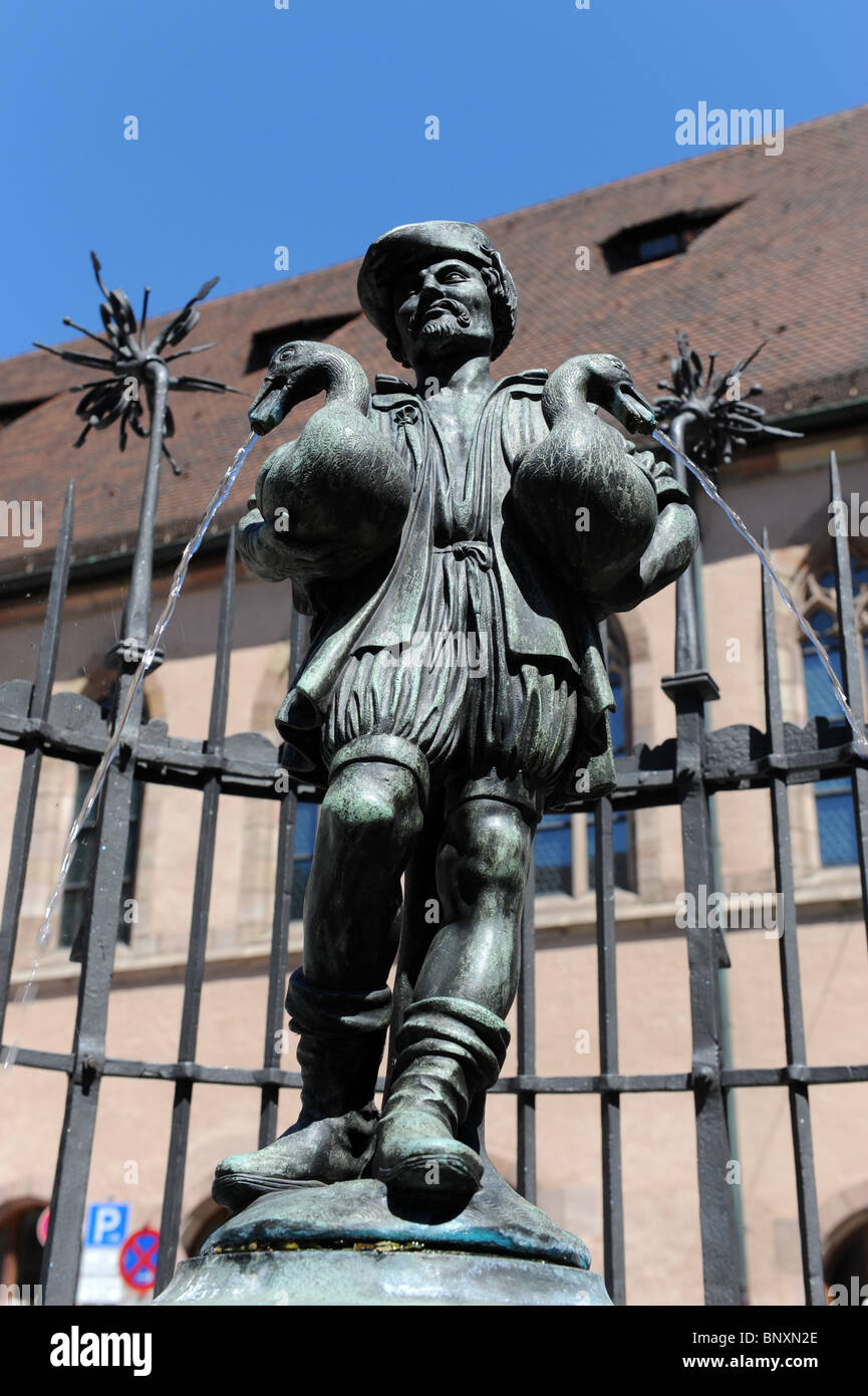 The Fountain of the Little Gooseman by Pankraz Labenwolf Nuremberg ...