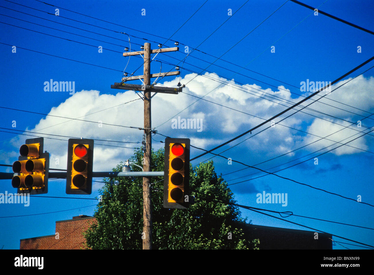City urban traffic intersection Stock Photo - Alamy