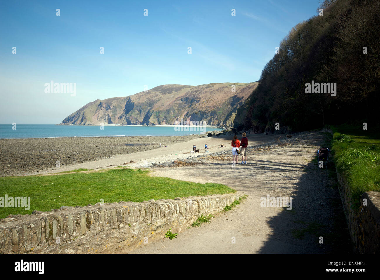 Lynmouth Devon UK Harbor Harbour Beach Stock Photo - Alamy